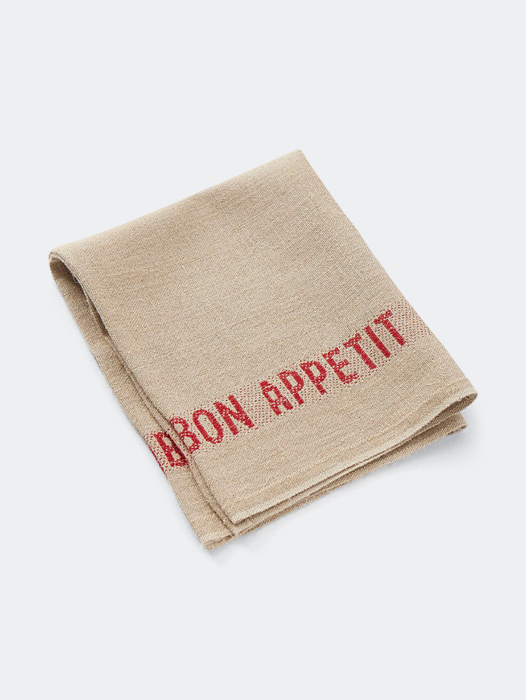 Napkins Bon Appetit Lin / Rouge - Charvet Editions